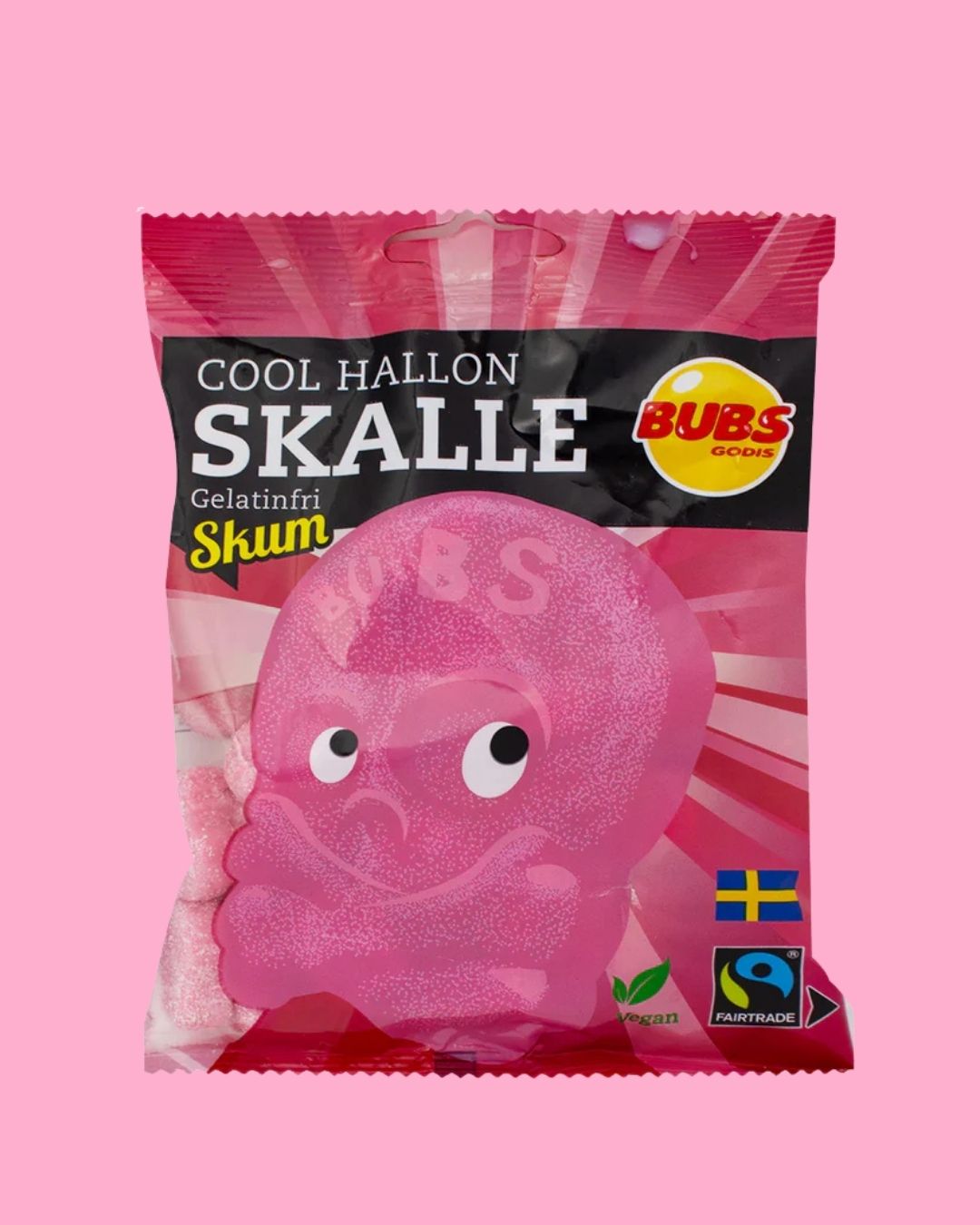 Bubs Cool Raspberry Foam Skulls – Dye-Free Swedish Candy – My Store